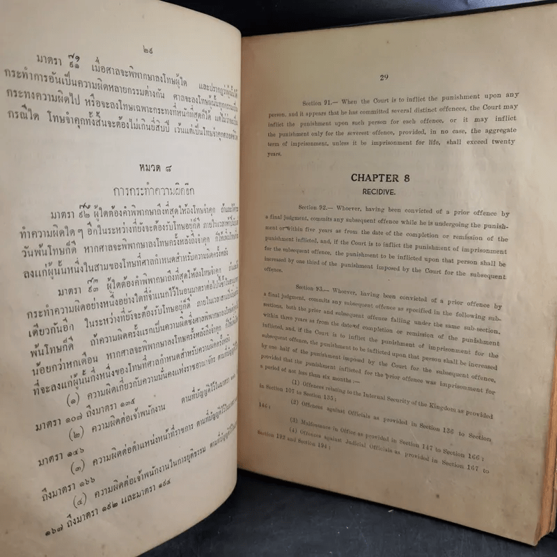 หนังสือ ประมวลกฎหมายอาญา The Penal Code of Thailand รหัส 1034313 ขาย ...