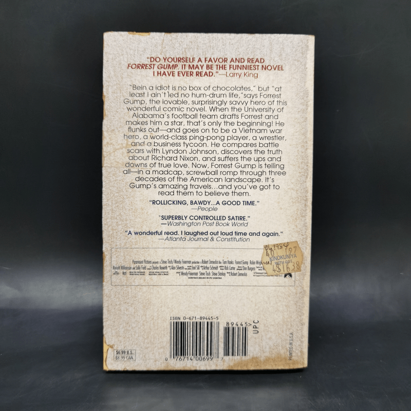 หนังสือ Forrest Gump - Winston Groom รหัส 1068439 ขายหนังสือForrest ...