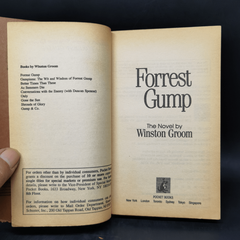 หนังสือ Forrest Gump - Winston Groom รหัส 1068439 ขายหนังสือForrest ...