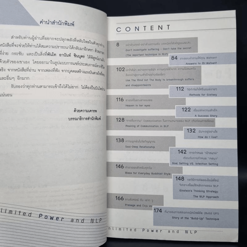 หนังสือ NLP 2 พลังไร้ขีดจำกัด (ภาคปลุกพลังใจ) - พันโท อานันท์ ชินบุตร รหัส 1079895 ขายหนังสือNLP ...